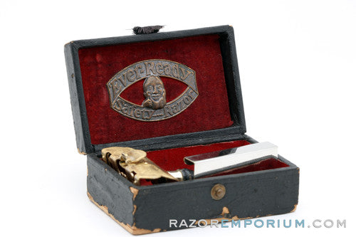 1907 Ever-Ready Lather Catcher Single Edge Safety Razor in Black Leath ...