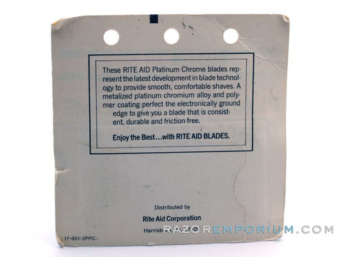 Rite Aid DE Platinum Chrome (15) - New Old Stock (NOS) Razor Blades ...