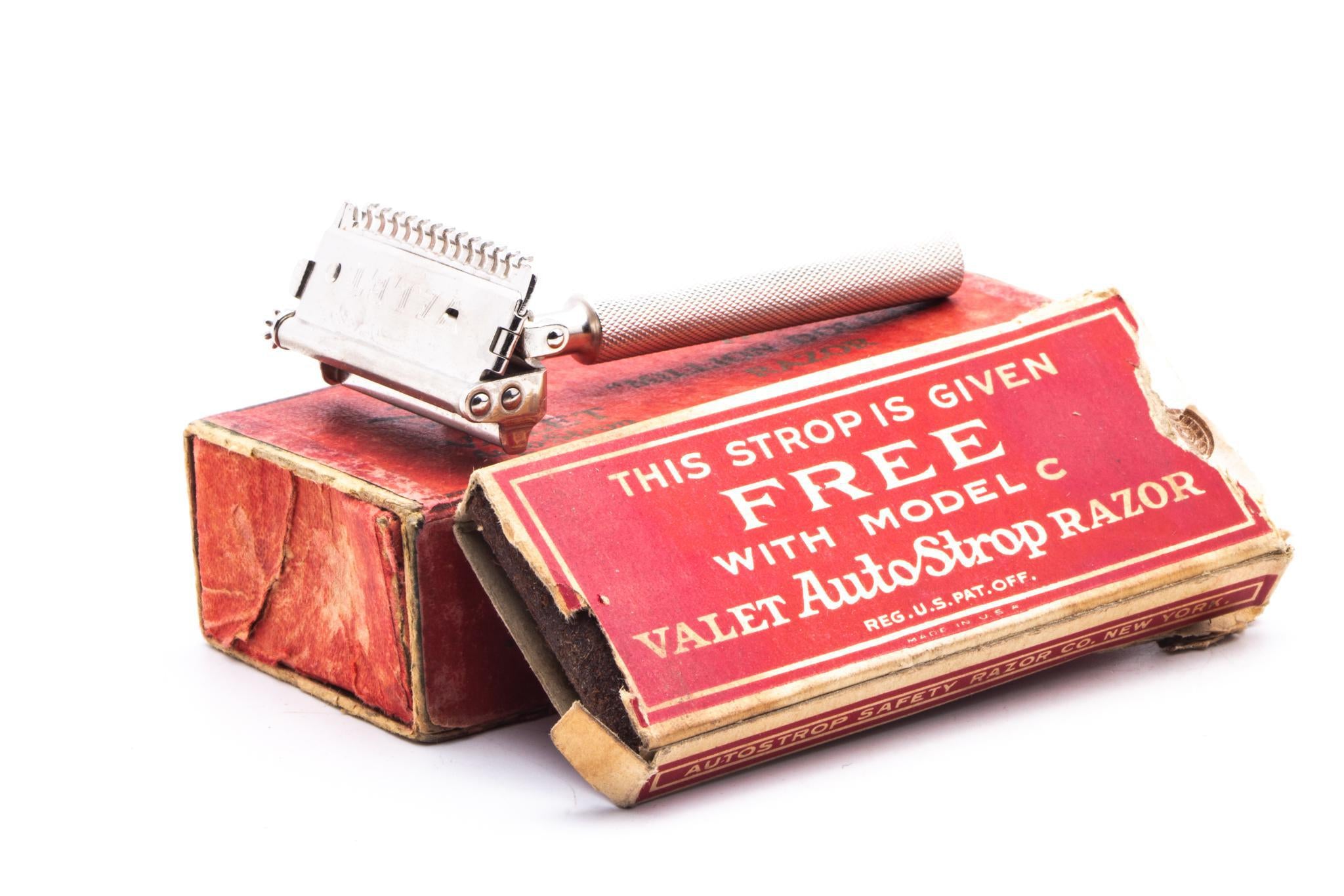 1930's Valet Auto-Strop Razor Set in Original Cardboard Box & Strop| O ...