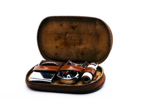 Apollo 3 Piece Travel Razor with Leather Case – Razor Emporium