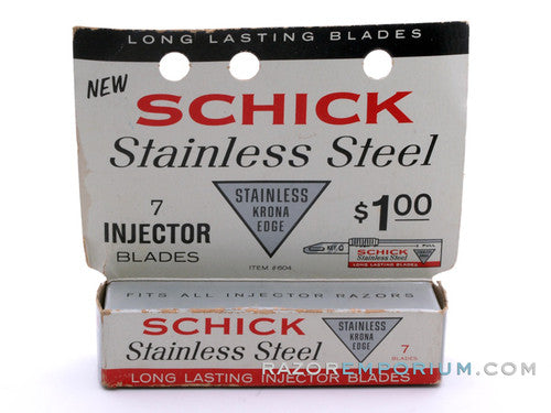 Schick Injector Stainless Steel (7) - New Old Stock (NOS) Razor Blades ...