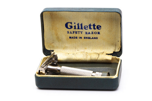 1950's Gillette British Rocket Safety Razor With Blue Case | Original ...