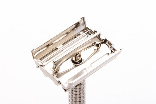 1965 Gillette K2 Flare Tip Super Speed Safety Razor Factory Nickel Rev ...