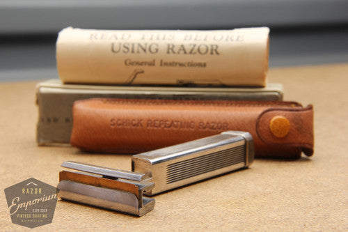 Schick 1930's Type B Silver Repeating Injector Razor - Mint – Razor ...