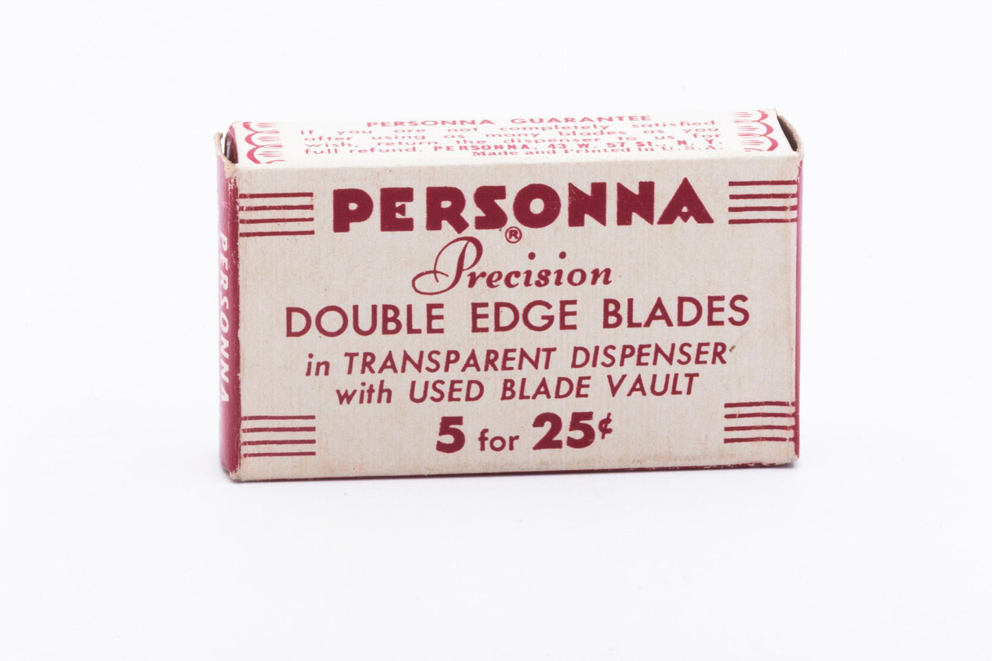 Personna Precision Double Edge Razor Blades In Transparent Red Dispens ...