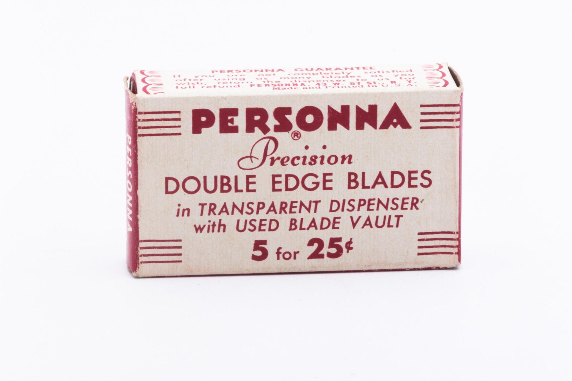 Personna Precision Double Edge Razor Blades In Transparent Red Dispens ...