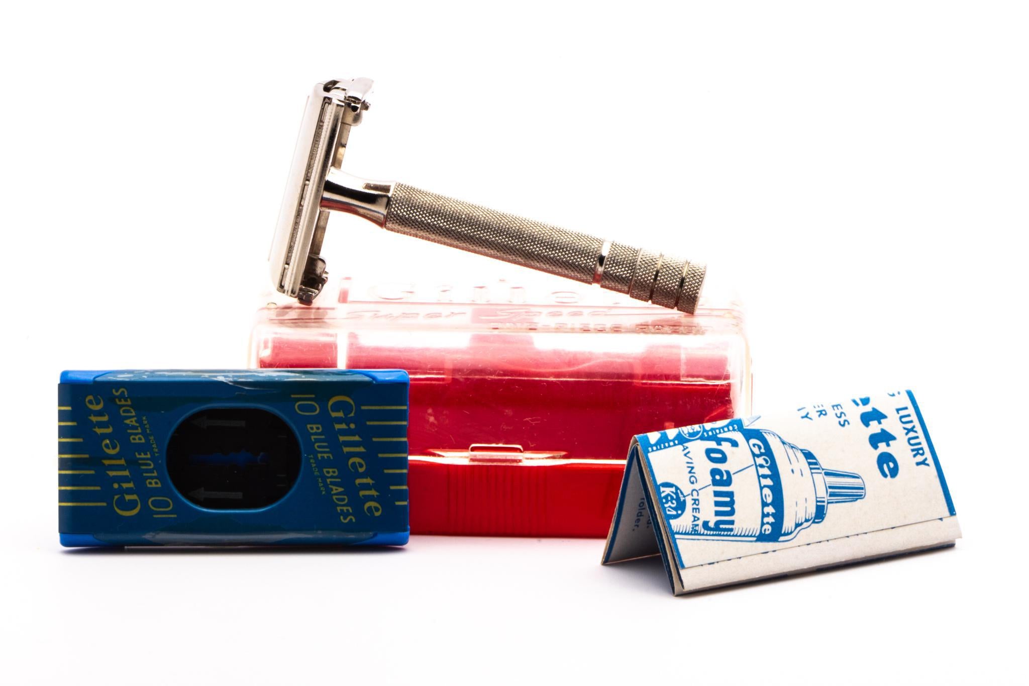 1940's Gillette Super Speed Safety Razor Set With Case & Instructions ...