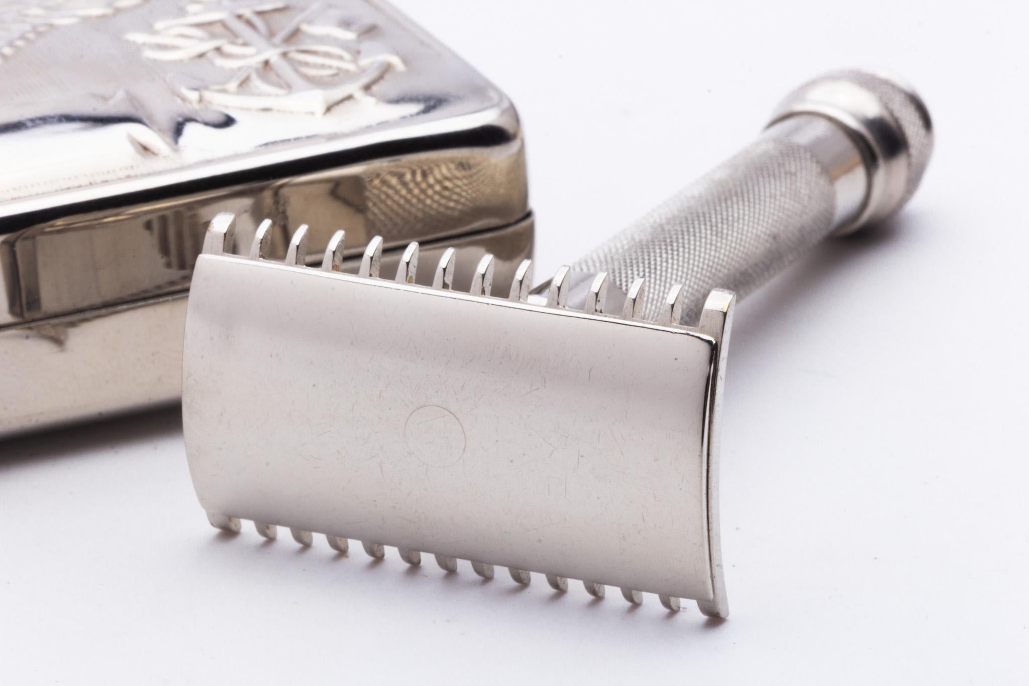 1917 Gillette Ball End Old Type "US Service Set" Double Edge Safety Ra ...