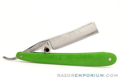 5/8" WM Greaves & Sons Straight Razor Custom G10 Green Scales – Razor ...