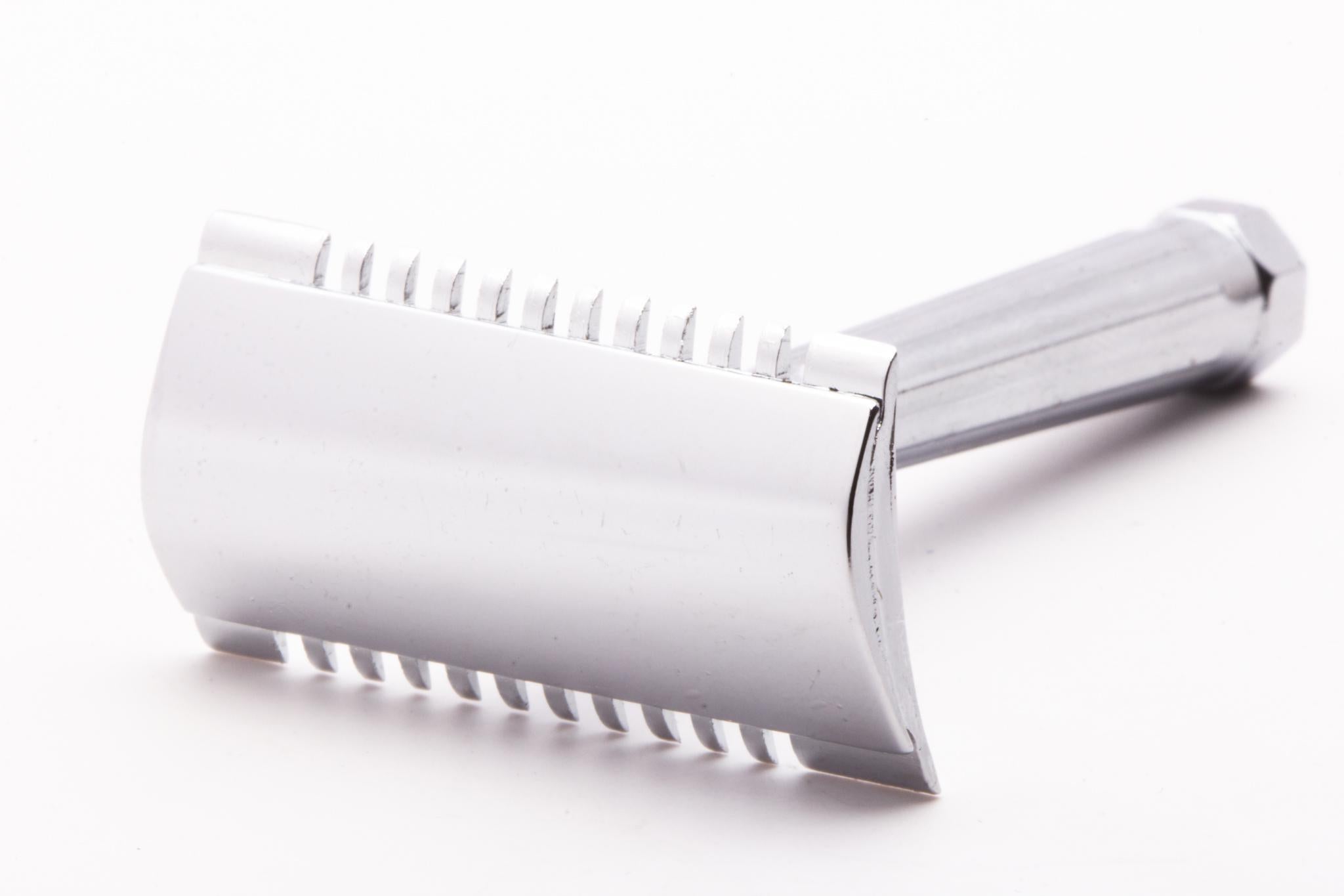 Ziglar | Three Peice Open Comb Slant Safety Razor – Razor Emporium