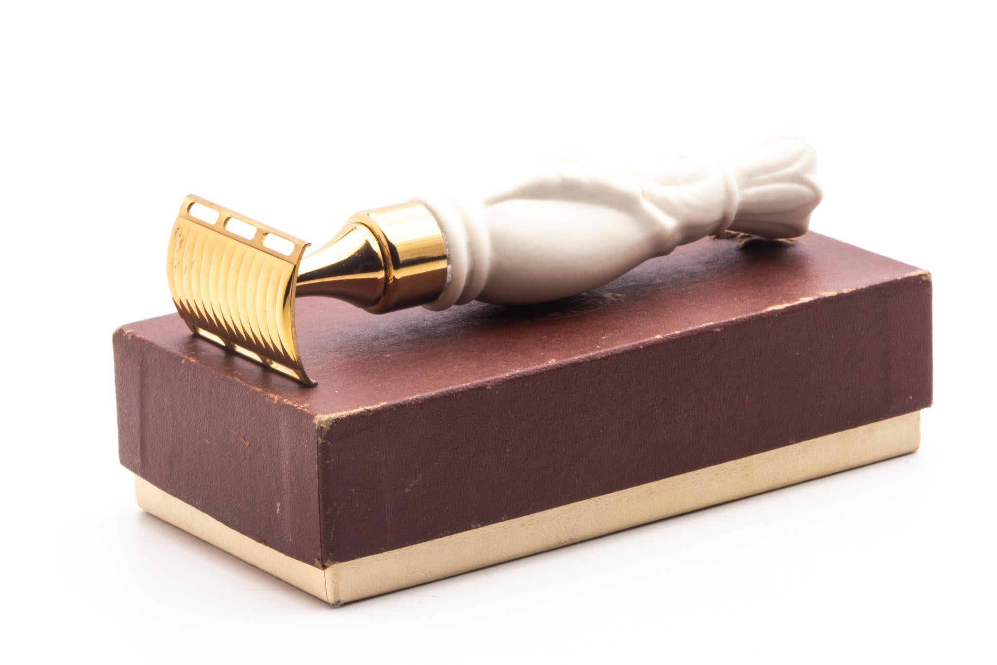 Evans | Gold Double Edge Safety Razor With Queen Sculpted Handle ...