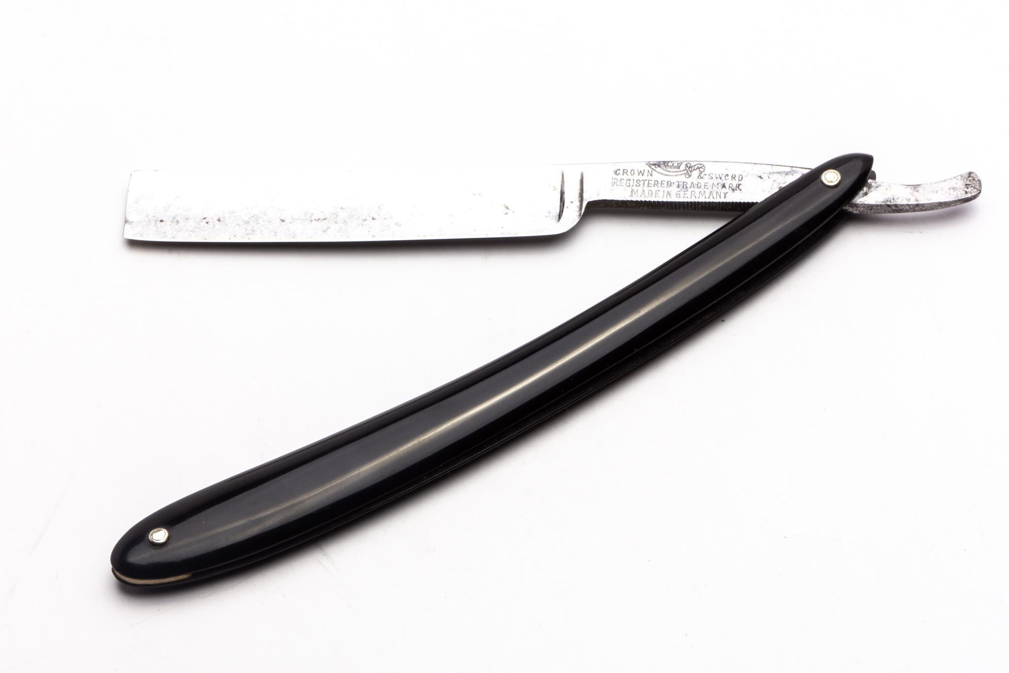 4/8" Vintage Restored American Point Crown & Sword Ern Straight Razor ...