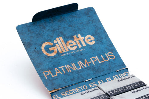 NOS 100 Gillette Platinum Plus - Made in Argentina - Double Edge Razor ...