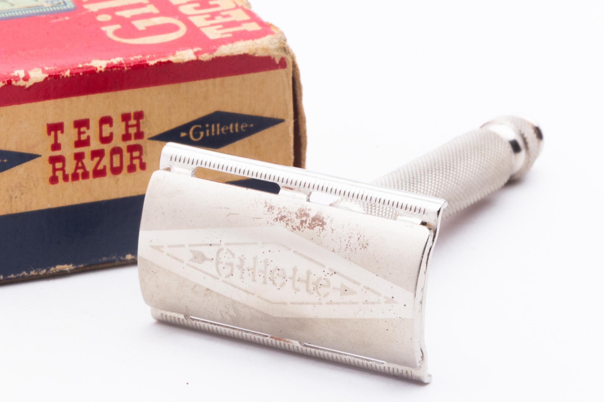 1978 Y2 Gillette Ball End Tech DE Razor Set | Original Condition ...