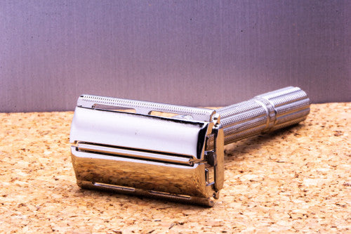 1965 K4 Gillette Slim Adjustable DE Safety Razor | Factory Nickel Reva ...