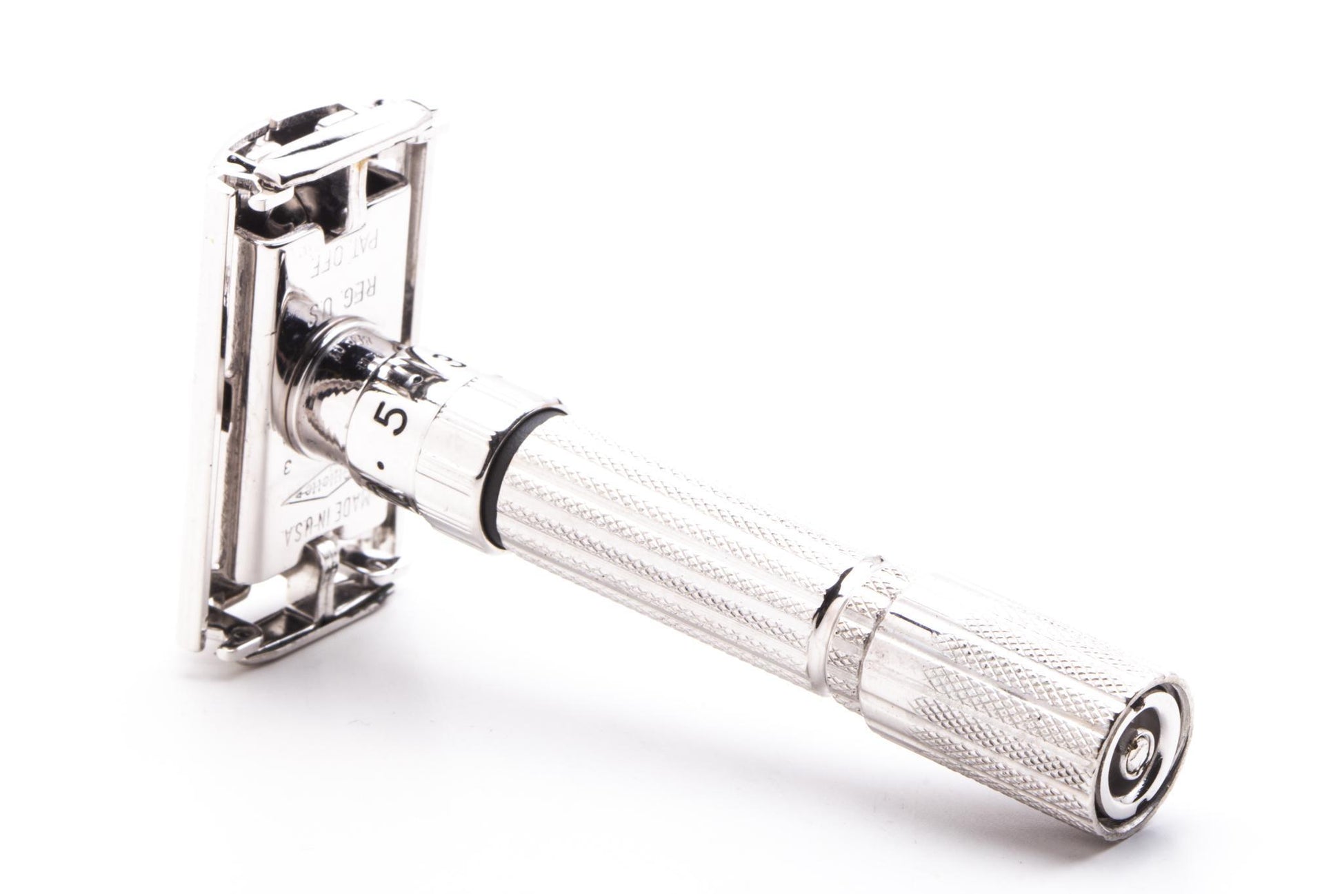 1959 E3 Gillette Fatboy Adjustable Double Edge Safety Razor | Rhodium ...