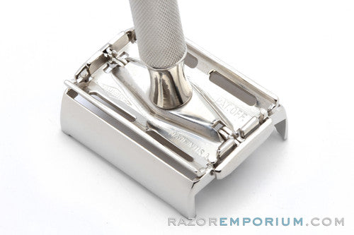 1946 Gillette Ranger Tech TTO DE Razor Factory Nickel Revamp – Razor ...