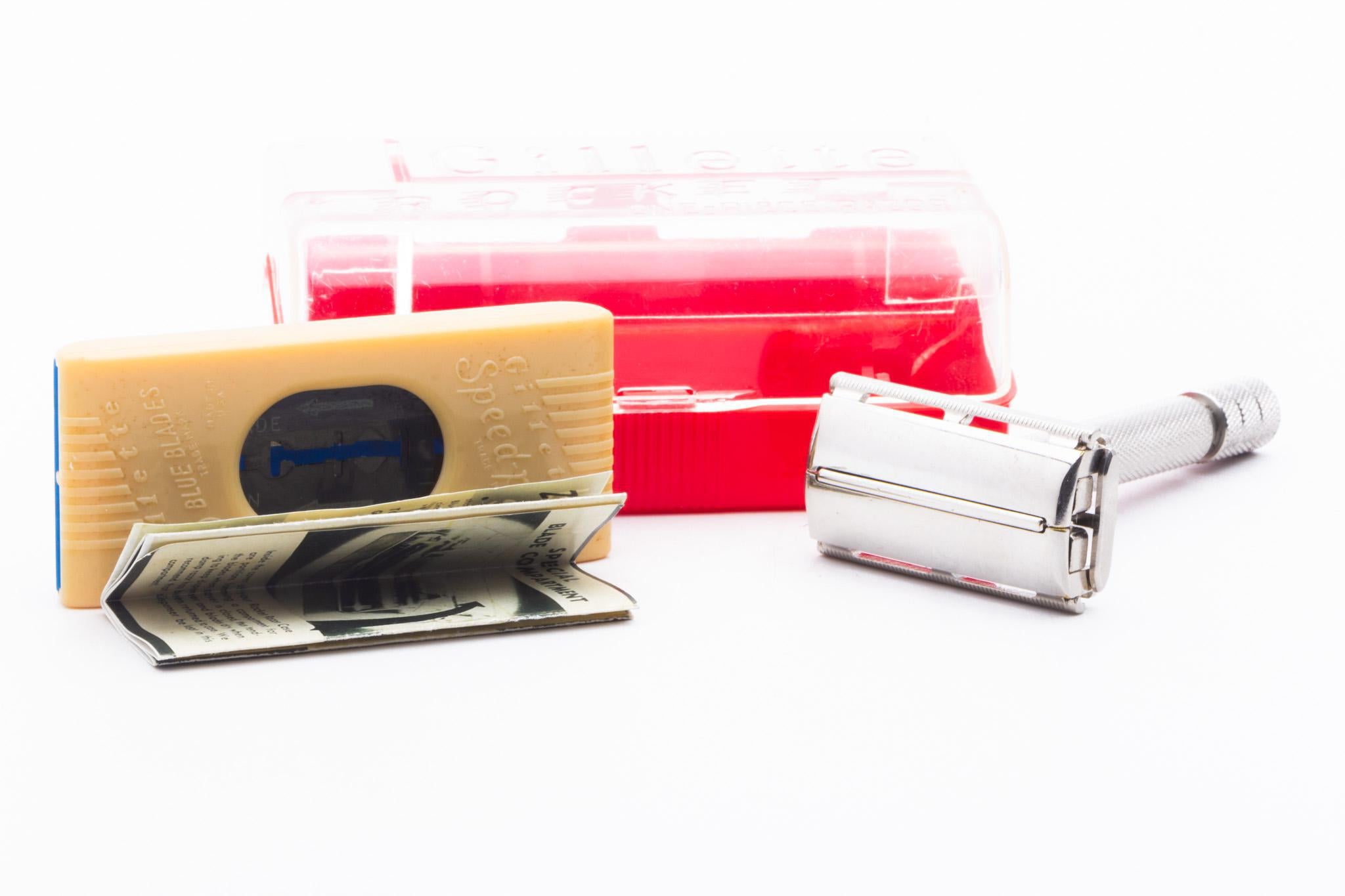 1950's Gillette British Rocket Safety Razor Set | Original Condition ...