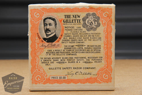 Gillette 1920's New Improved Gold Tuckaway Style Travel DE Safety Razo ...
