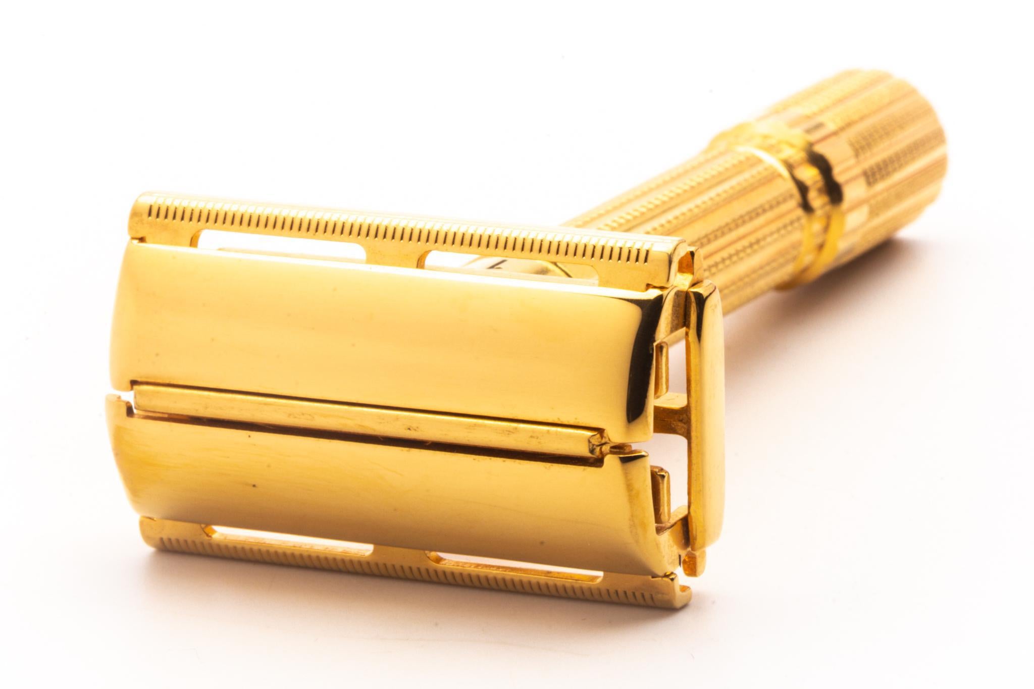 1958 D3 Gillette Executive Fatboy DE Safety Razor | 24K Gold Revamp ...