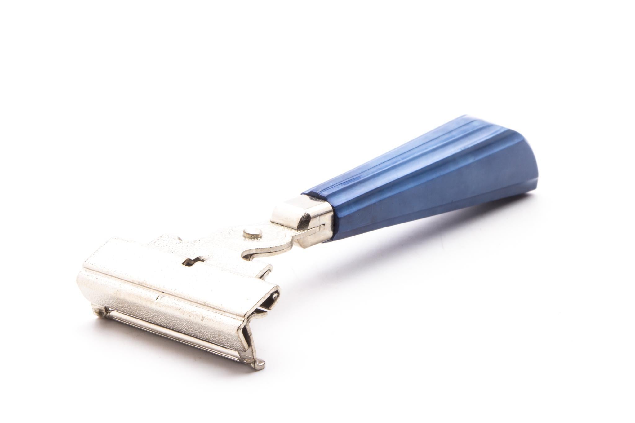 1950's Schick Eversharp Injector Razor with Blue Bakelite Handle | Fac ...