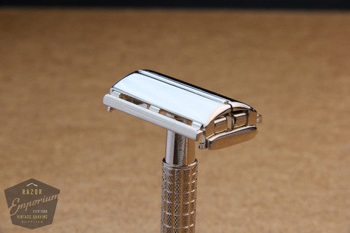 Gillette 1960 Flair Tip Super Speed Safety Razor F2 * Nickel REVAMPED ...