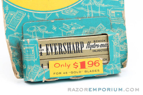 1950's Schick Hydro-magic Gold Injectors - 48 New Old Stock (NOS) Razo ...