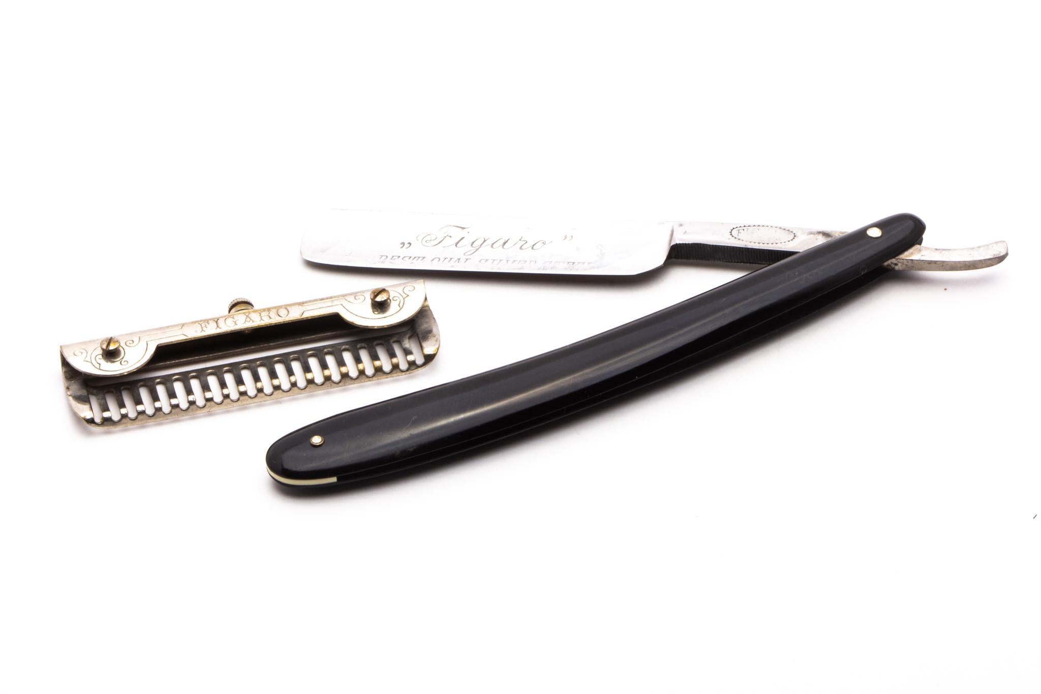 Vintage Figaro Straight Razor with Unique Safety Razor Attachment ...
