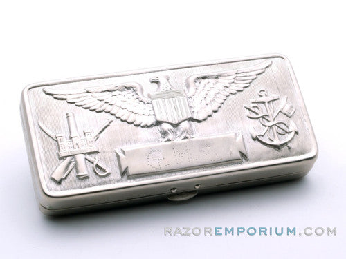 1921 Gillette US Service Set Ball End Old Type w/ Metal Case & Blade B ...