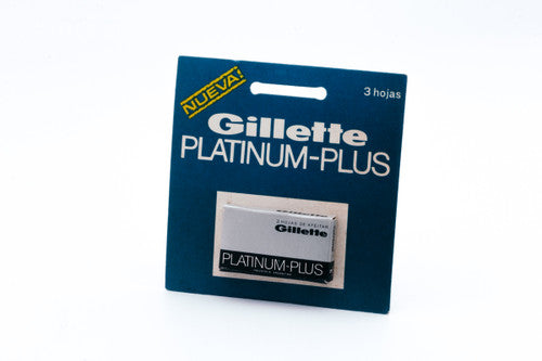NOS - 3 Gillette Platinum Plus - Made in Argentina - Double Edge Razor ...