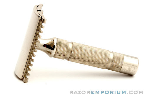 1930's Gillette NEW Deluxe Norfolk Tuckaway DE Safety Razor Set w/ Bla ...