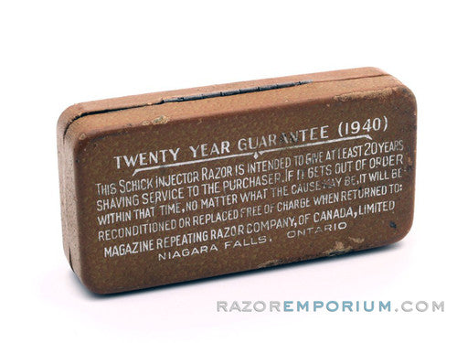 1940's Schick Gold SE Razor Injector Bakelite Handle Set w/ Black Case ...